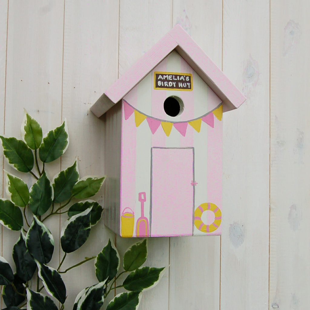 Personalised Beach Hut Bird Box - Birthday Gift - Wedding Gift ...