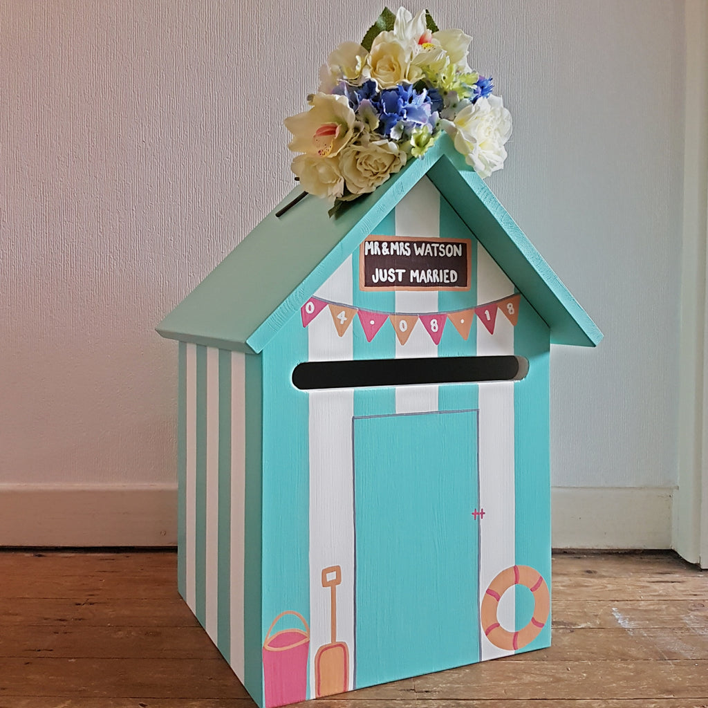 Beach Hut Wedding Post Box - Handcrafted Special Event Letter Box ...