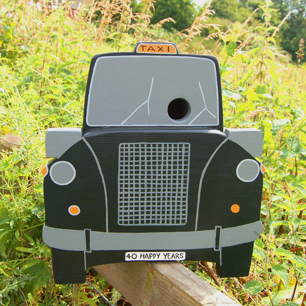 Personalised Taxi Bird Box - London Black Cab Gift - Birthday Gift ...