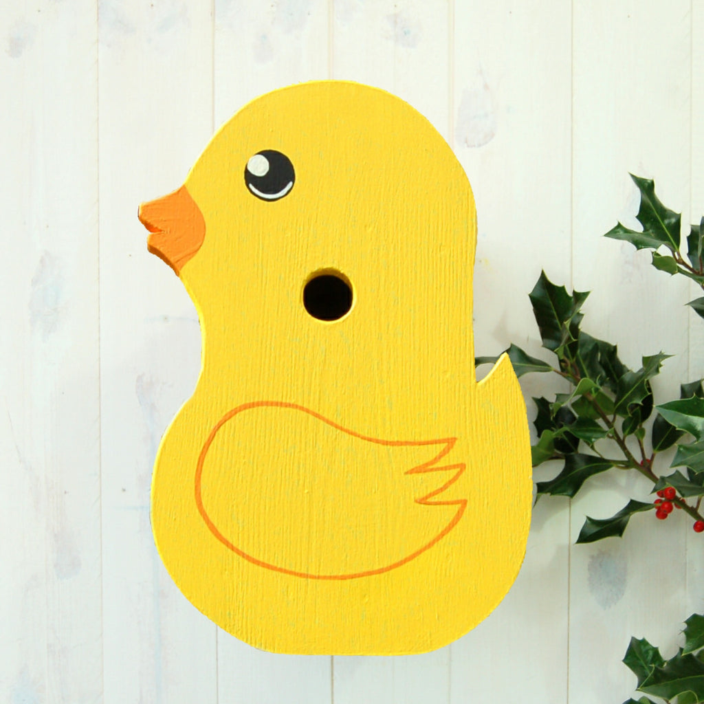Handcrafted Yellow Duck Bird Box - Quirky Unique Gift - Birthday Gift ...