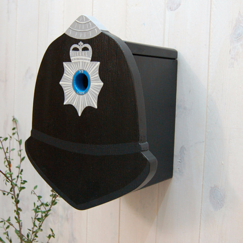 Personalised Police Helmet Bird Box - Retirement Gift - Christmas Gift ...
